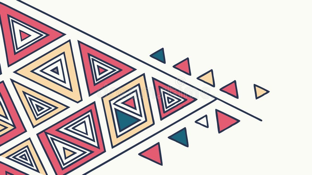 Corner Design Element with Colorful Geometric Triangles Vector Design ...
