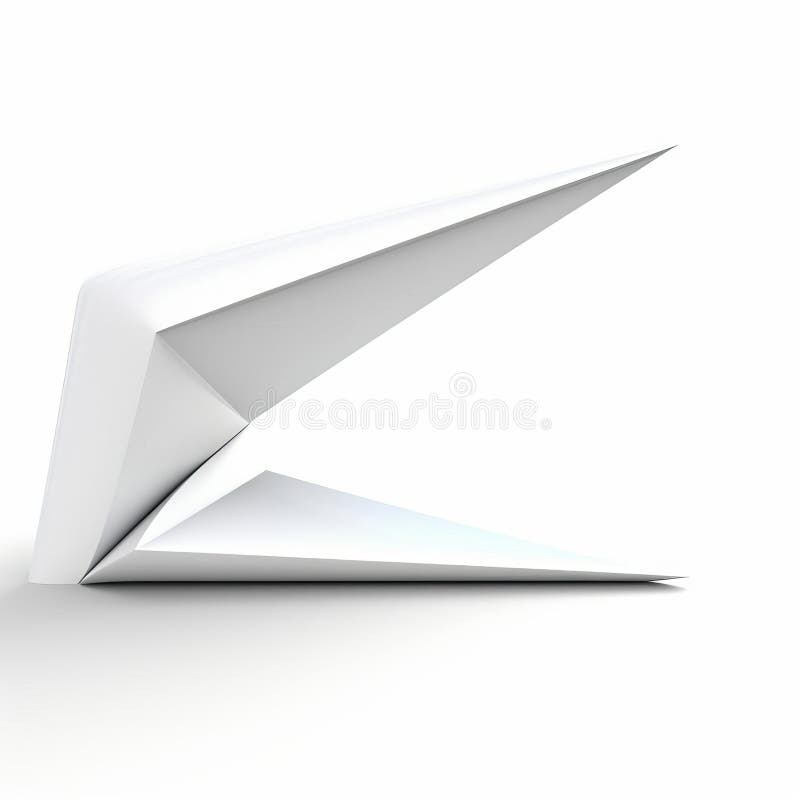 Minimalist White Paper Airplane Corner Design Element Concept Stock ...