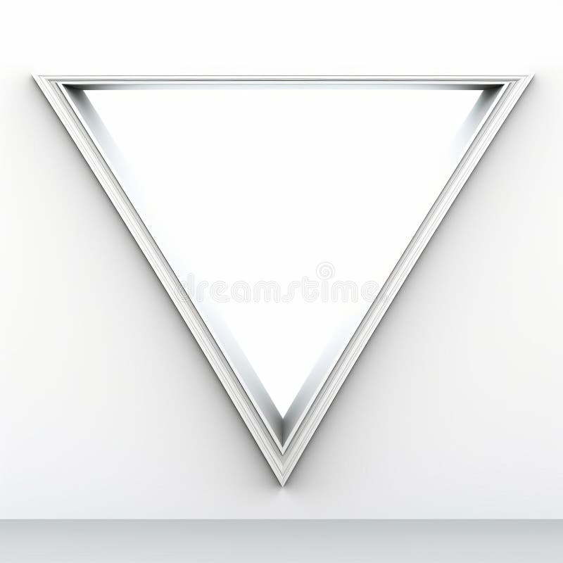 Modern Triangular Frame Design with Sharp Corners on White Stock ...