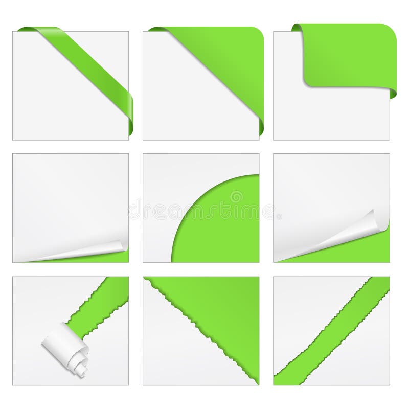 Set of Red Ribbon and Corner Banner Template. Tag Design Stock Vector ...