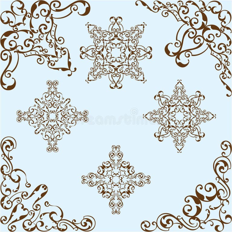 Gothic Frame Corner Blue Stock Illustrations – 240 Gothic Frame Corner ...