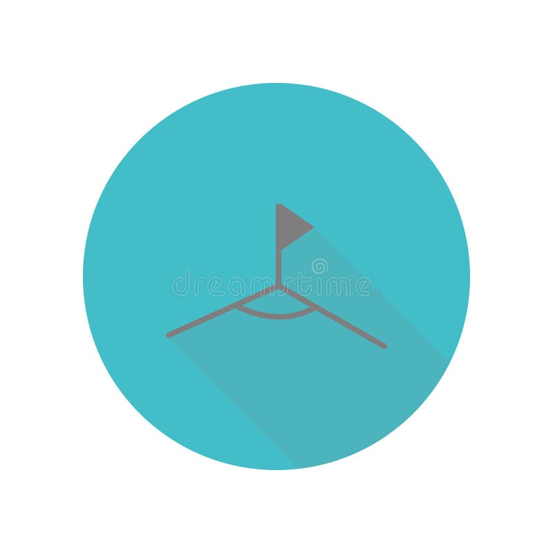 Corner Flag Long Shadow Icon. Simple Glyph, Flat Vector of Web Icons ...
