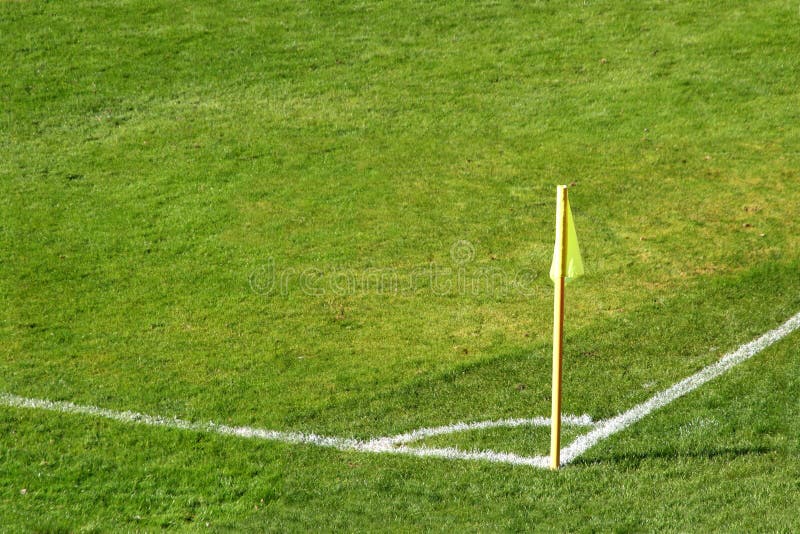 Soccer Corner Flag and Boundary Lines Stock Image - Image of boundary ...