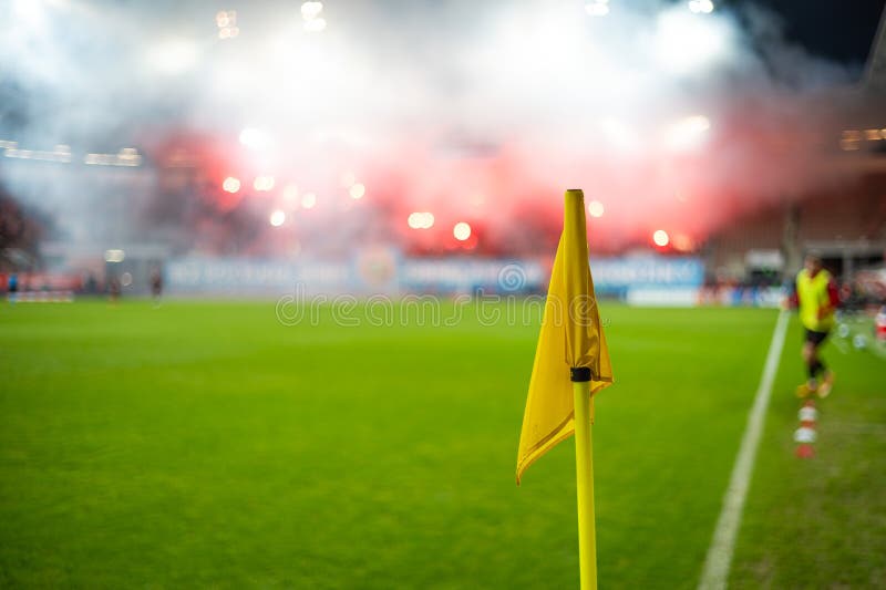 Corner of football pitch stock image. Image of football - 308161577