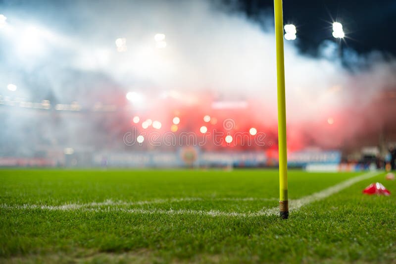 Corner of football pitch stock image. Image of soccer - 308161583
