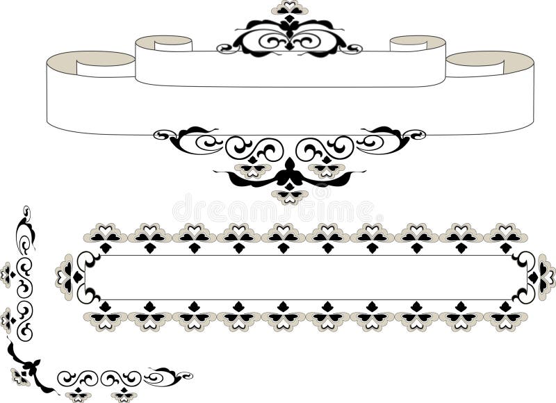 Corner , frame, banner stock vector. Illustration of heraldry - 12414396