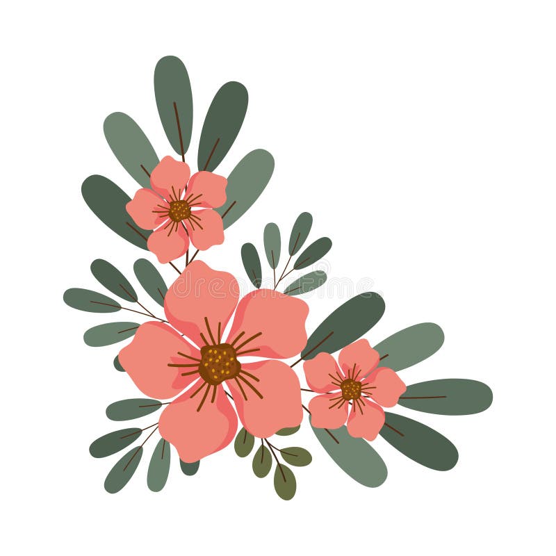 Corner Frame Flowers Illustration Stock Illustration - Illustration of ...