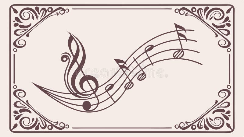 Music Note Corner Frame Design Element for Musical and Decorative ...