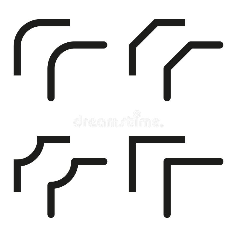 Corner Frame Marks. Geometric Positioning Guides. Minimal Black ...