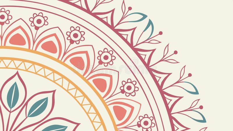 Corner Geometric Pattern with Tribal Border Design Vector Design ...