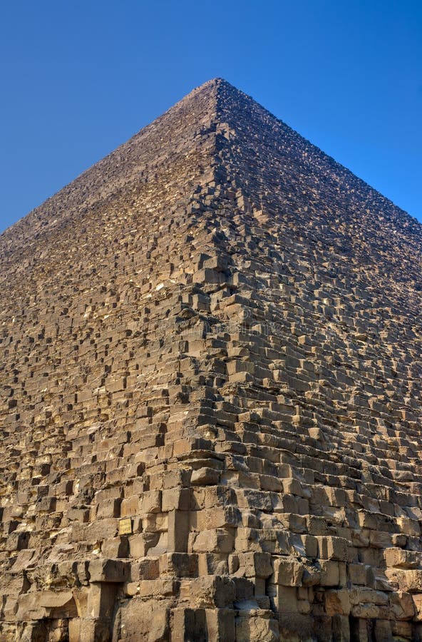 Cheops pyramid close-up stock image. Image of fortification - 246467365