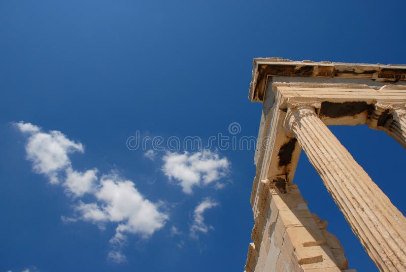 Corner of Greek temple stock image. Image of ruin, remains - 2676363