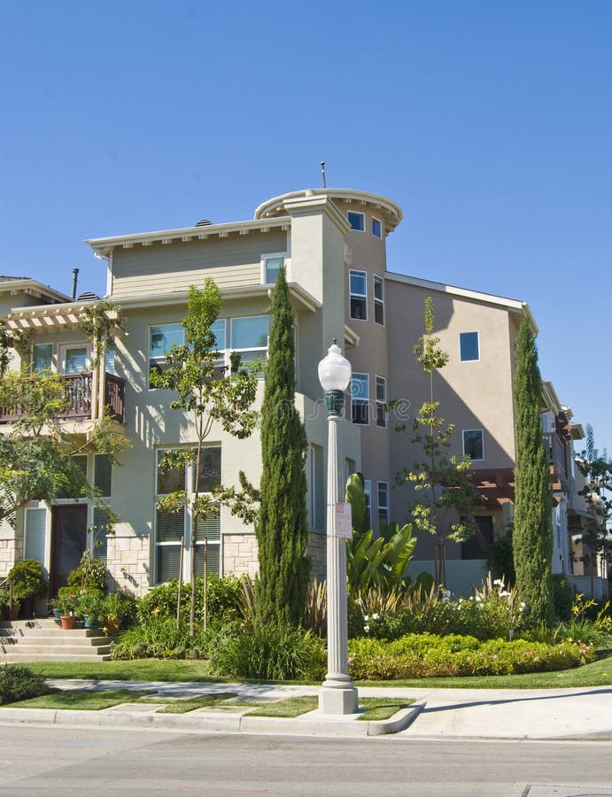 Corner house stock image. Image of color, angeles, deserted - 6700963