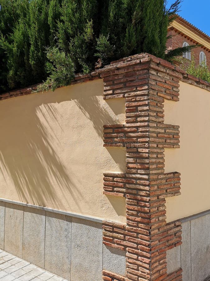 Corner of a House with Exposed Brick Stock Image - Image of home ...