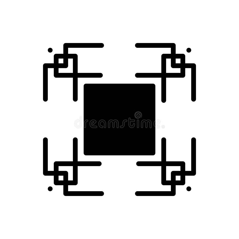 Black Solid Icon for Corner, Angle and Round Stock Illustration ...
