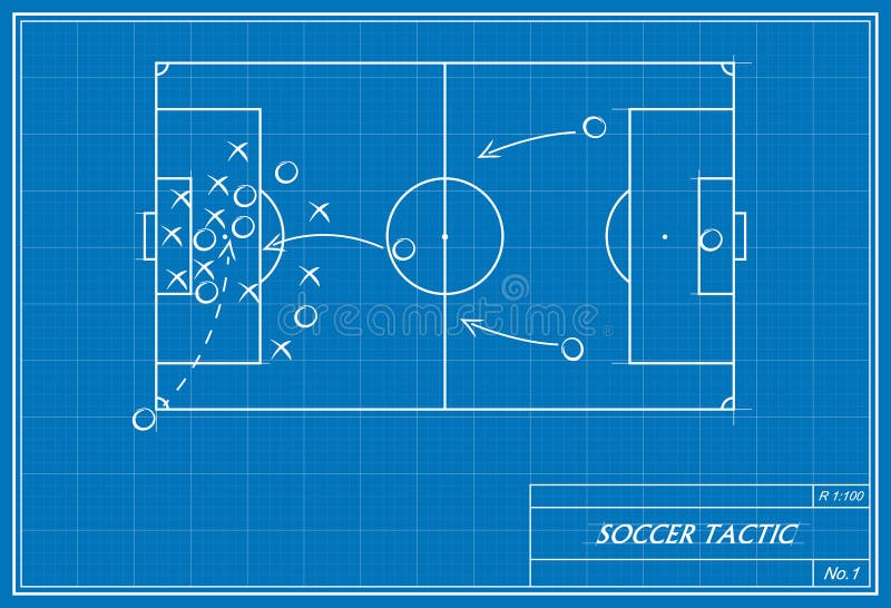 Soccer Field Blueprint Stock Illustrations – 56 Soccer Field Blueprint ...