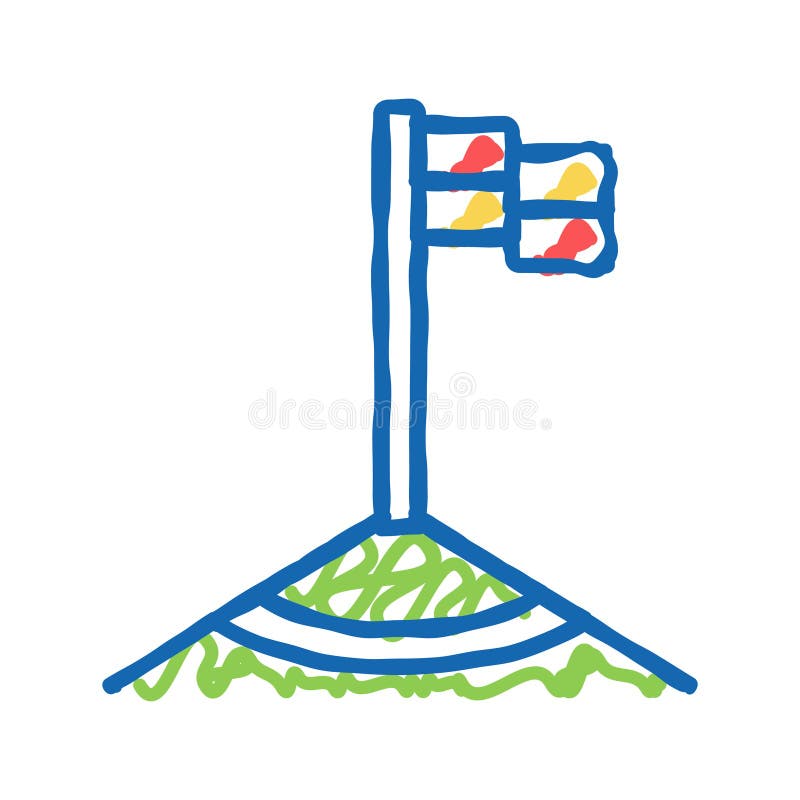 Corner Kick Icon Doodle Illustration Stock Vector - Illustration of ...