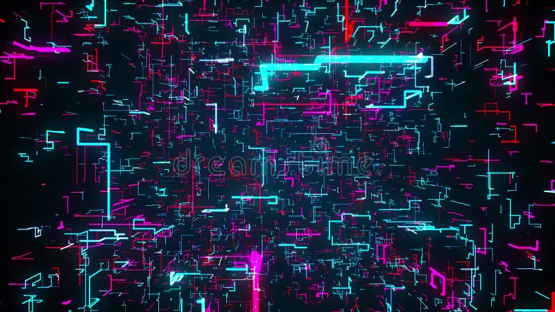 Corner Lines, Computer Generated. 3d Rendering Digital Background Stock ...