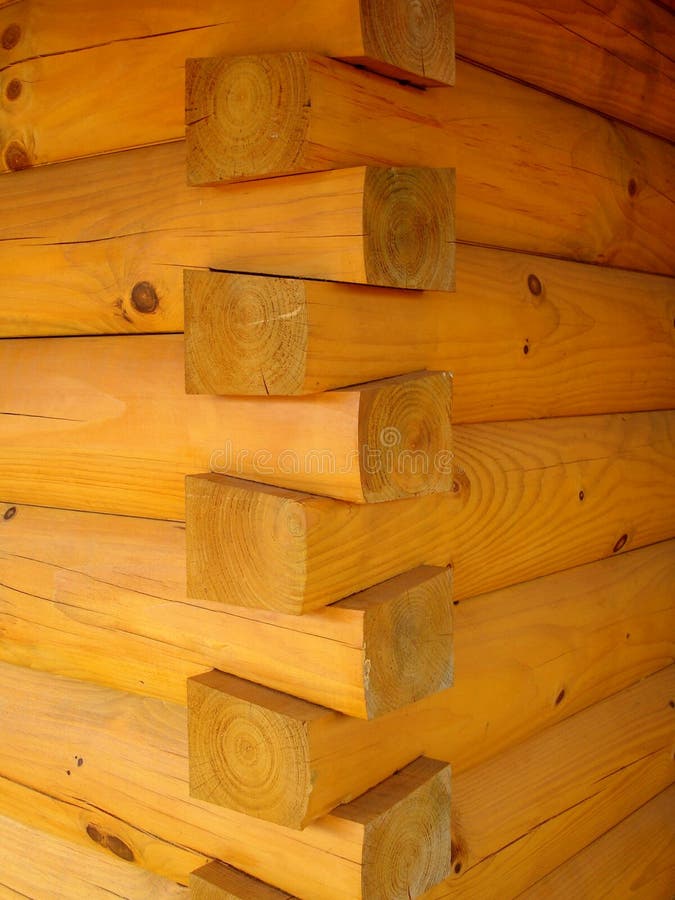 Corner of Log Cabin stock photo. Image of connected, constructed - 4101468