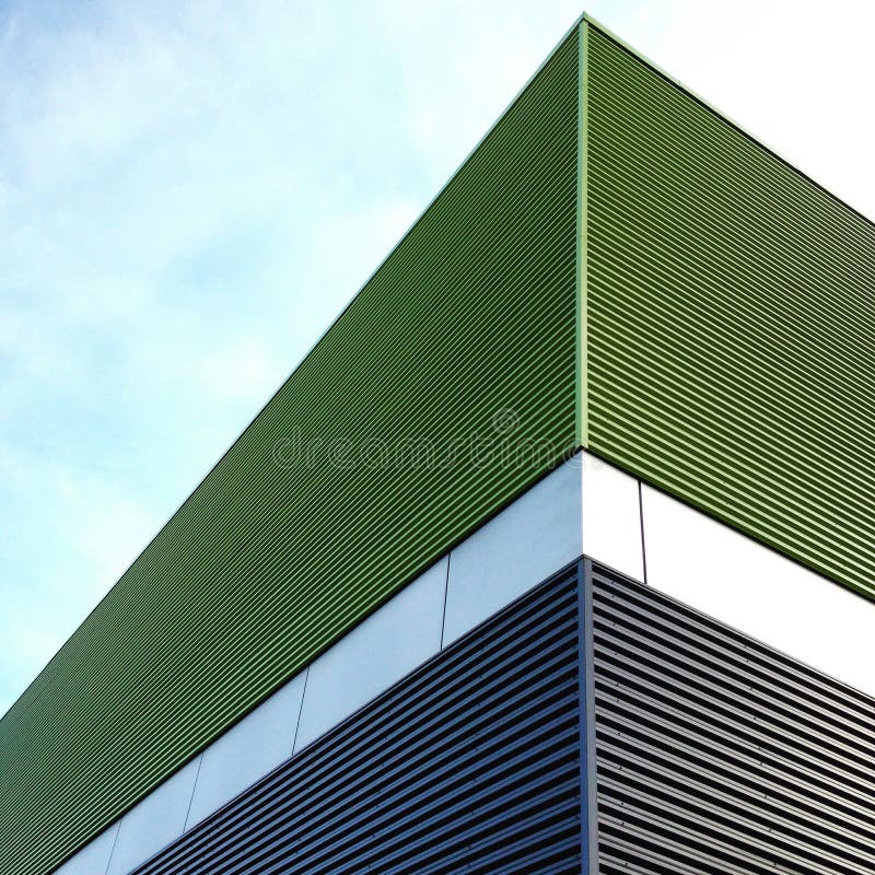 Corner of a Metallic Rooftop Stock Photo - Image of construction ...
