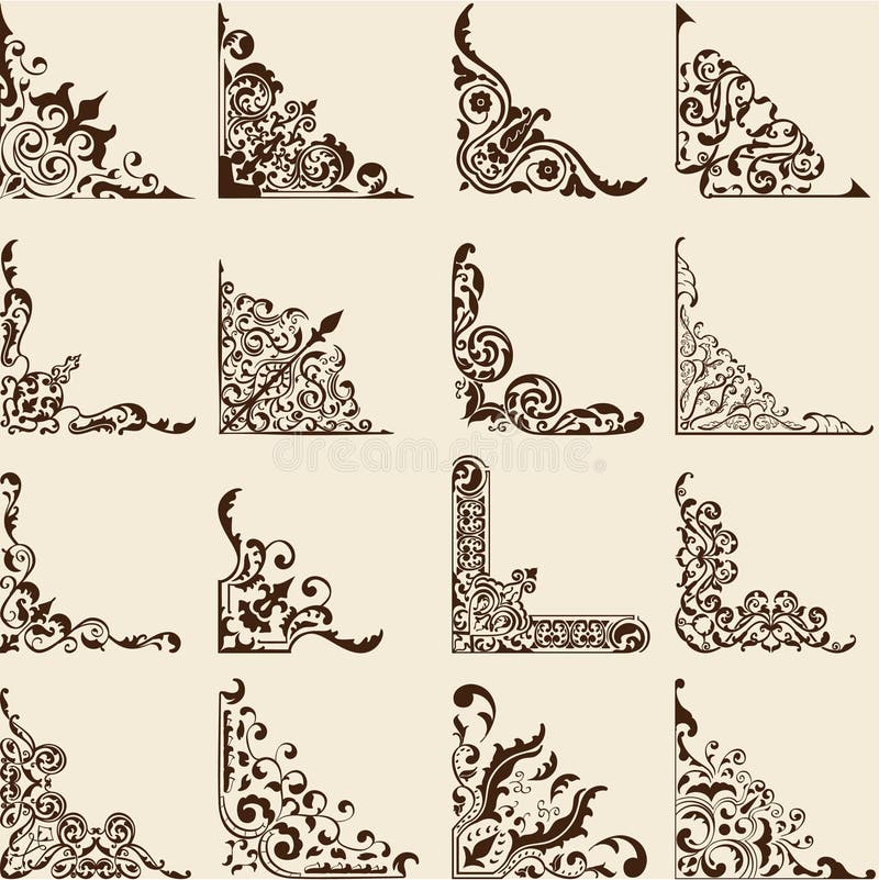 Corner modern set stock vector. Illustration of pattern - 43456365