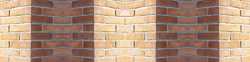 Corner of a New Brick Wall - Web Banner Concept Seamless Texture Stock ...