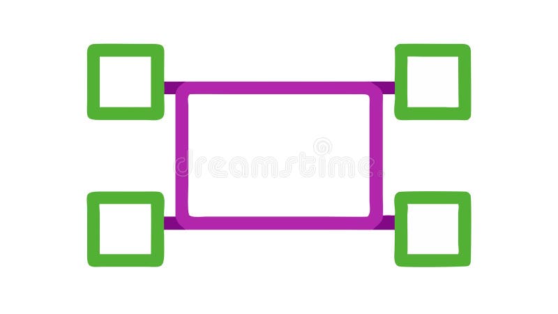 Corner Node Rectangle Frame Abstract Data Connection Vector Design Generative Ai Stock Vector