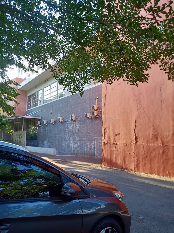 Parking Corner on the Morning Stock Image - Image of parkinglot, corner ...