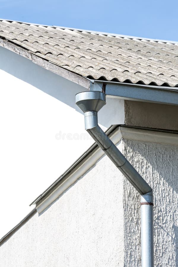 Corner of Old House with Drainpipe Stock Image - Image of corner ...
