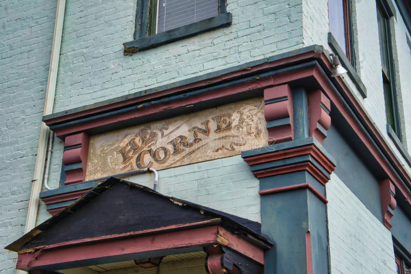 The Corner Old Sign on Abandoned Store Editorial Photography - Image of ...