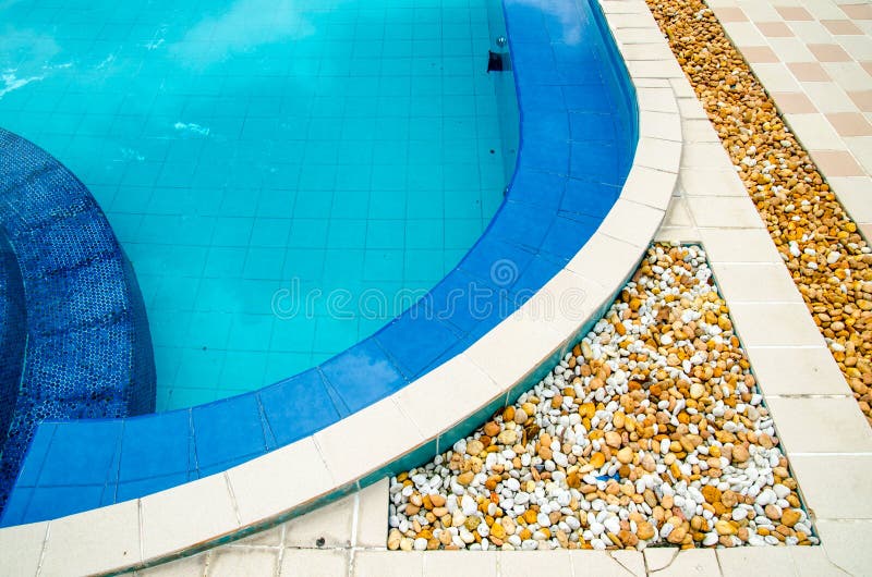 Corner of an Outdoor Swimming Pool Stock Photo - Image of lifestyle ...