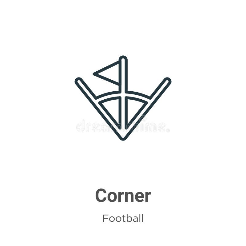Corner Outline Vector Icon. Thin Line Black Corner Icon, Flat Vector ...