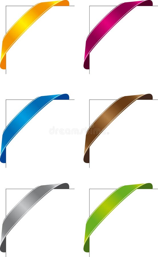 Corner Page Ribbon stock vector. Illustration of green - 15619040