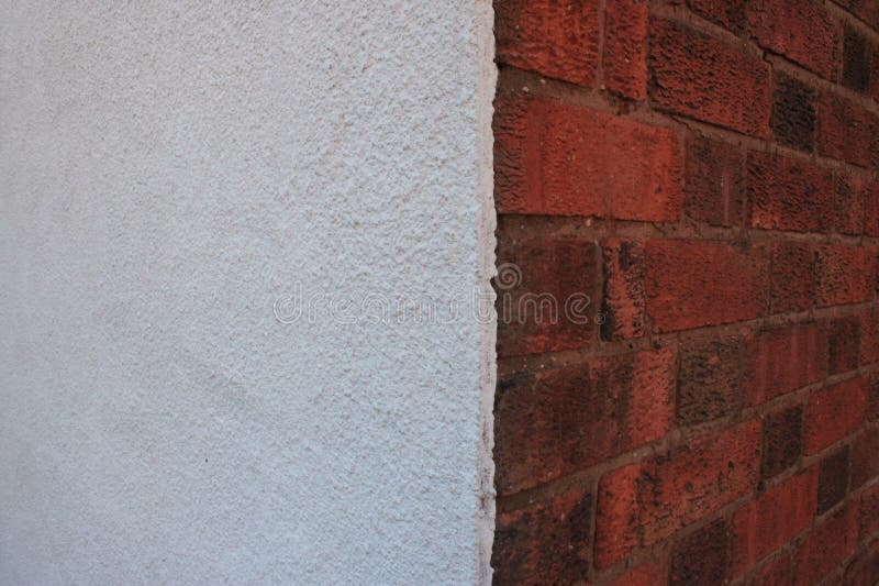Side Wall of Modern House with Different Coloured Bricks Stock Image ...