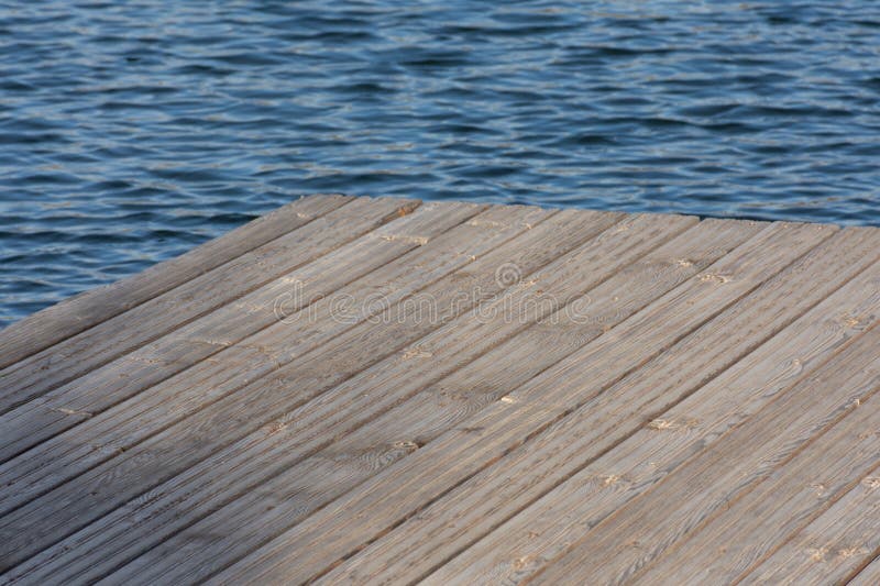 Corner of a Platform Made of Wooden Planks Against the Background of ...