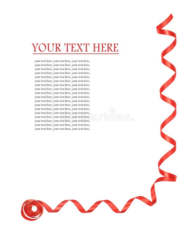 Red Ribbon Page Border