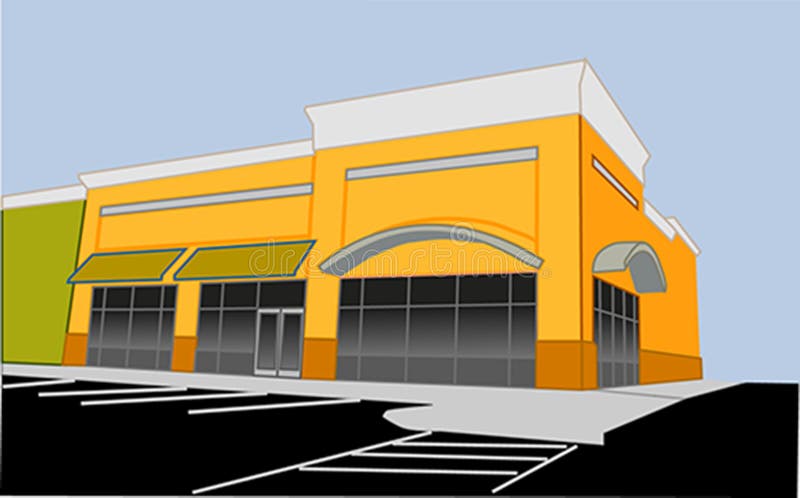 Corner retail store stock vector. Illustration of parking - 8104737