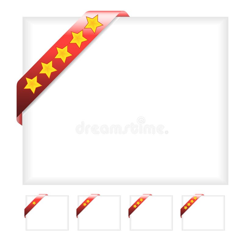 Christmas Flyer Template, Paper Banner with Red Ribbon Stock Vector ...
