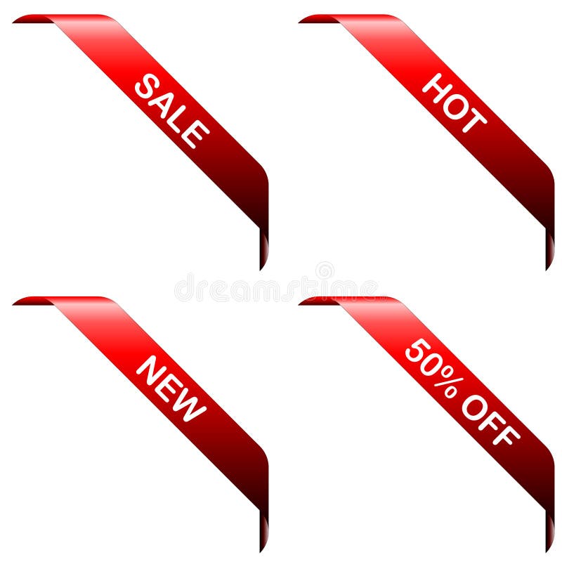 Corner ribbon collection stock vector. Illustration of corner - 13956389