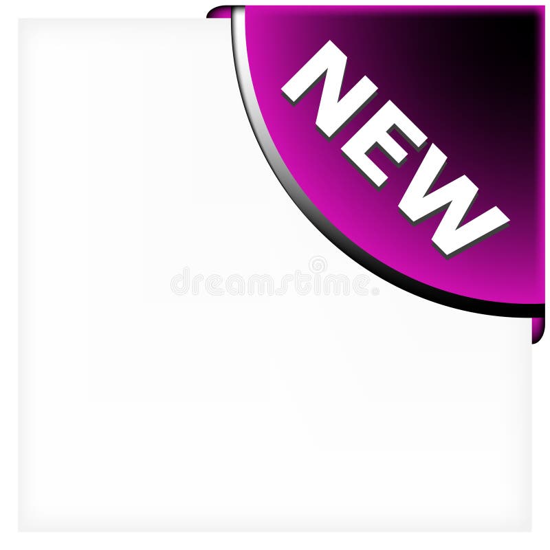 Corner Ribbon with New Sign Stock Vector - Illustration of graphic ...