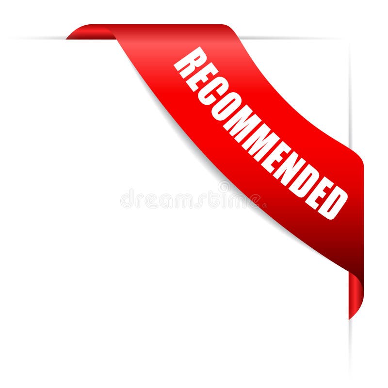 Corner Ribbon with Recommended Text Stock Vector - Illustration of ...