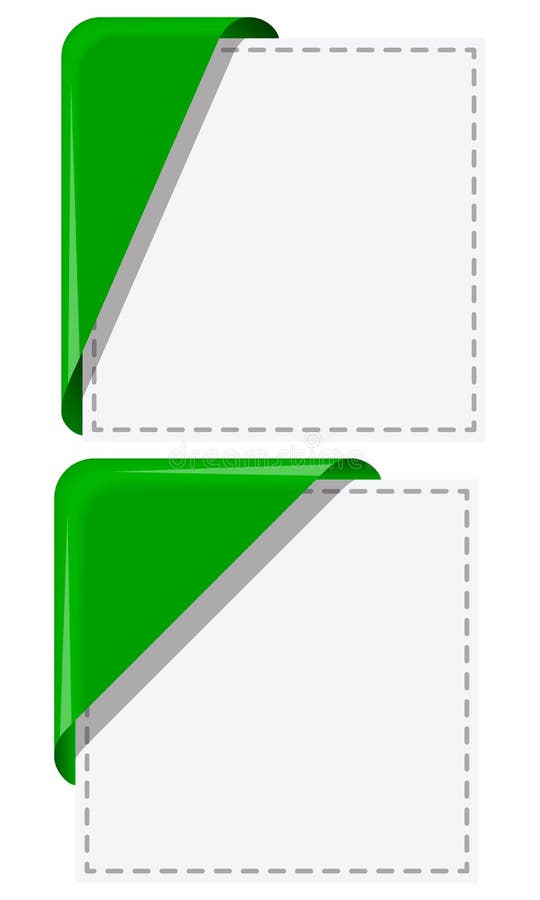 Green ribbon collection stock vector. Illustration of label - 46670855