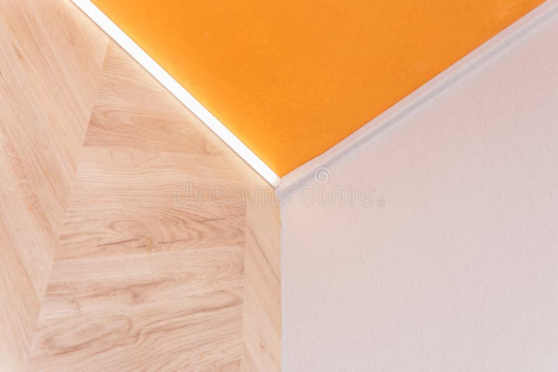 Corner of the Room at the Ceiling and the Joint of the Walls Element of ...