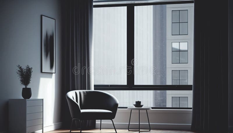 Corner of Room with Beautiful View Created with Generative AI ...