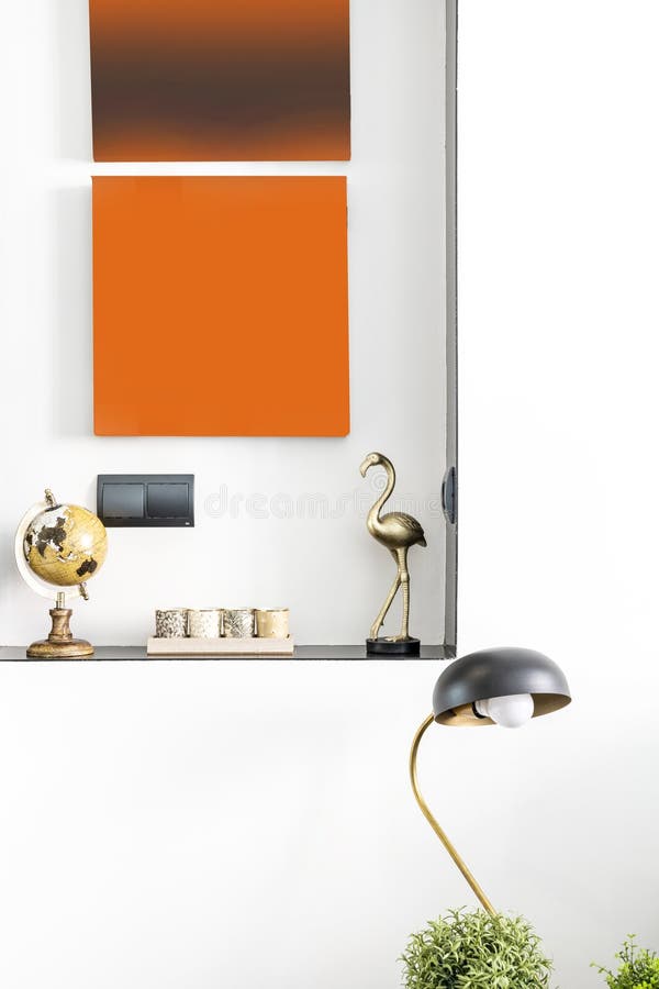 Corner of a Room with a Used Niche with Shelves with Decorative Objects ...