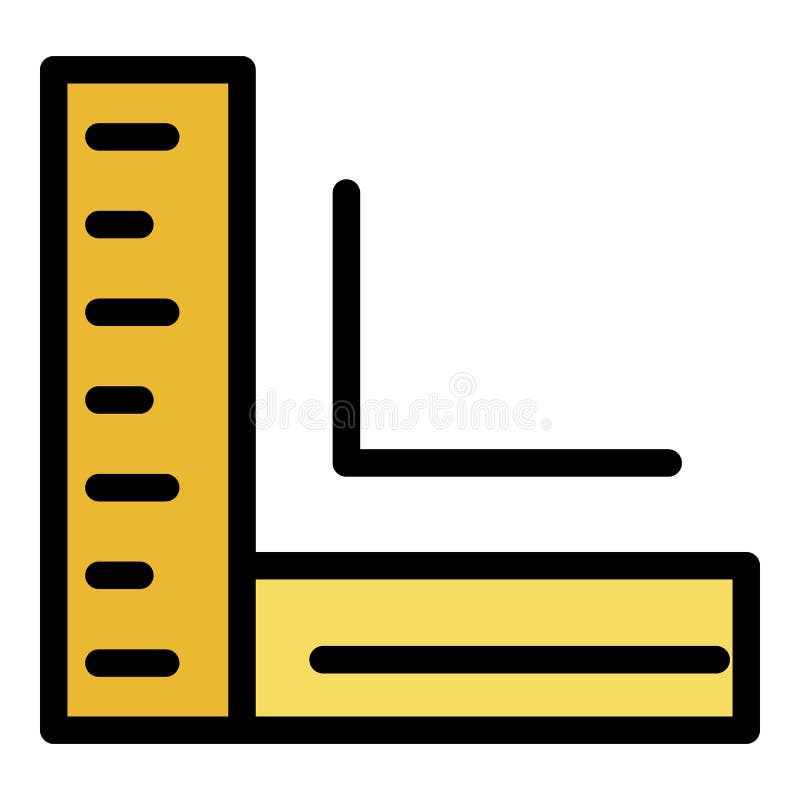 Corner Ruler Icon Color Outline Vector Stock Vector - Illustration of ...