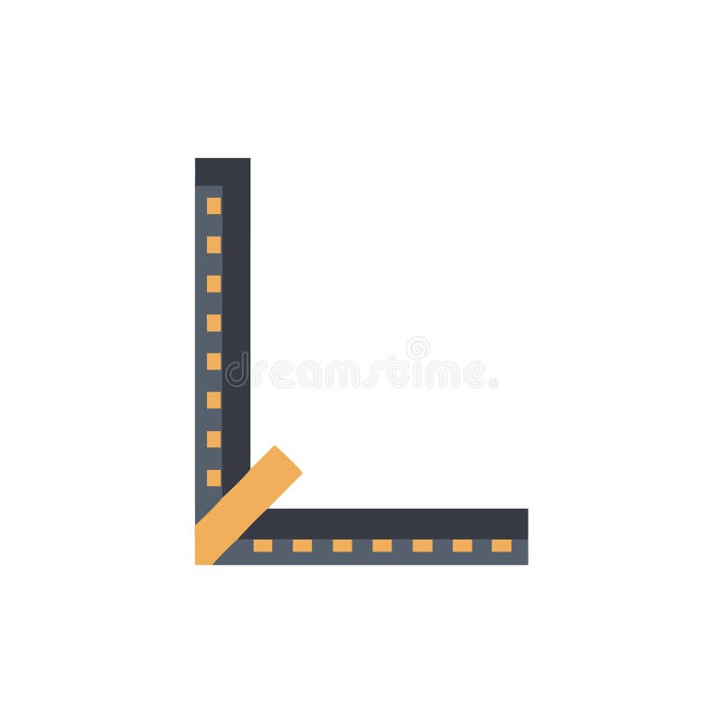 Corner Ruler Icon for Measurements Stock Illustration - Illustration of ...