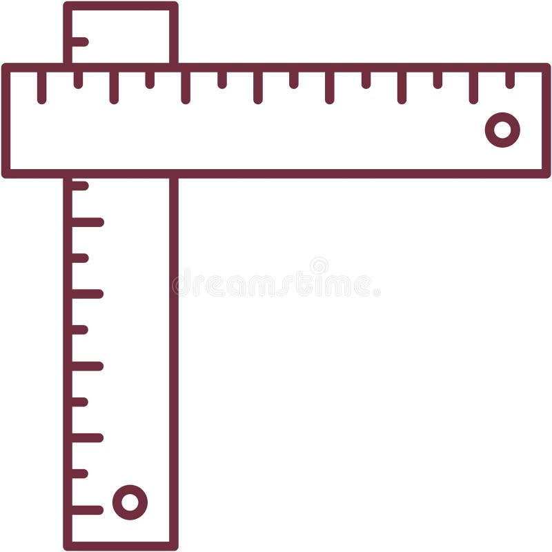 Corner Ruler Measure Graphic Vector Icon on White Stock Illustration ...