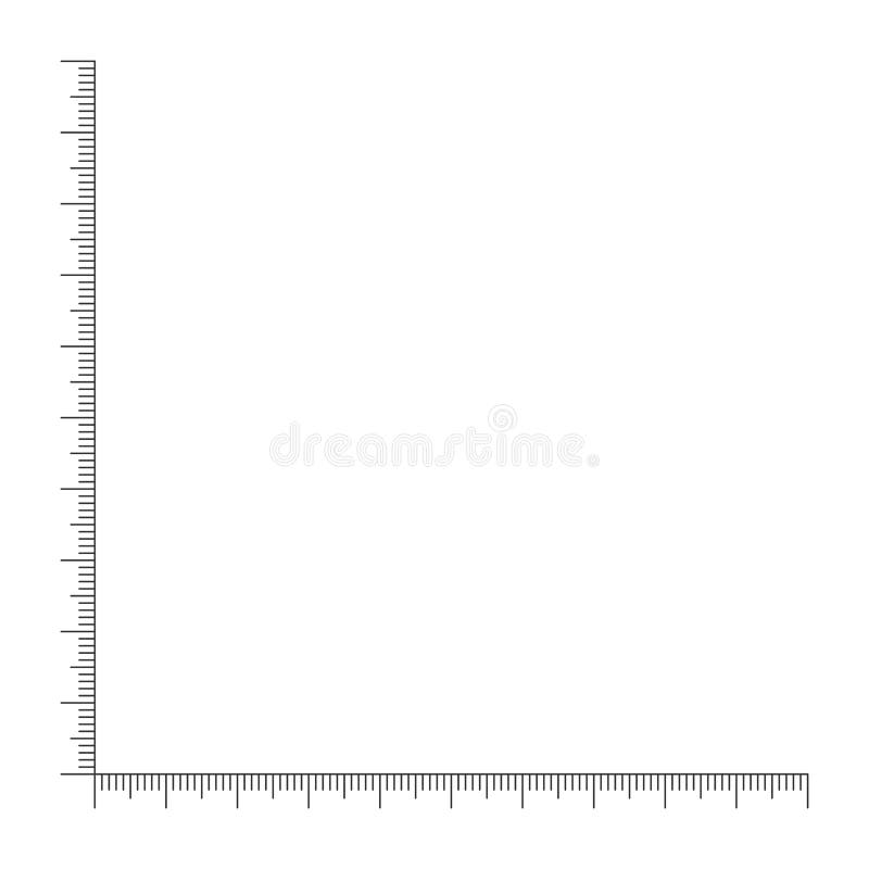 Corner Ruler Template. Measuring Tool with Vertical and Horizontal ...