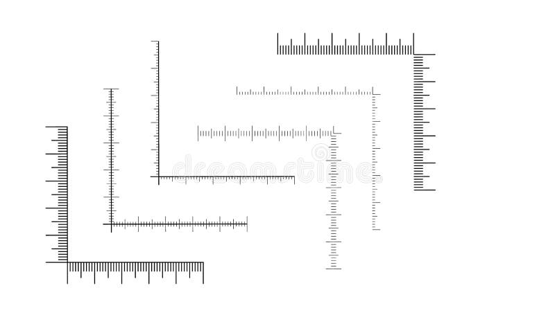 Corner Ruler from on the Graph Grid Paper. Corner Ruler Vector. Size ...